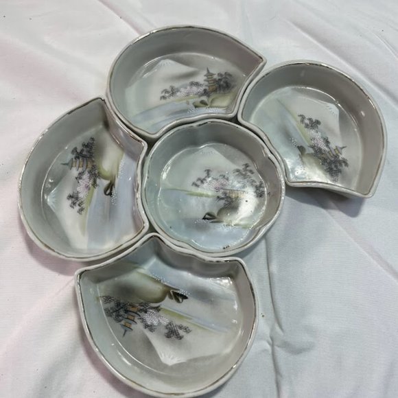 Accents | Vintage Hand Painted Nippon Individual Divided Condiment Dish ...